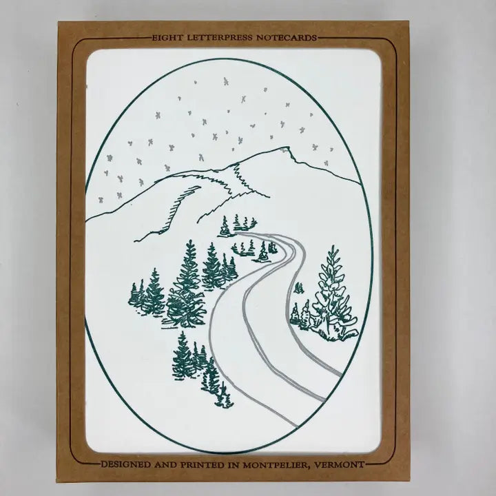 Winter in Vermont Holiday Letterpress Note Cards - Box of 8 – Home ...